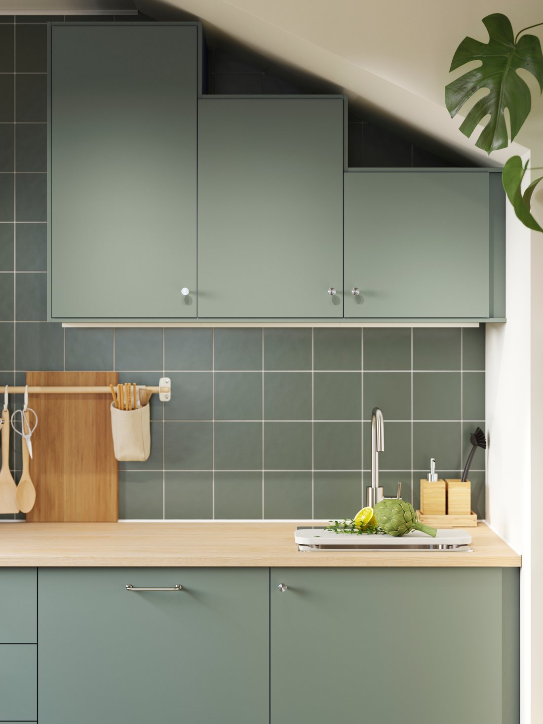 Cuisines METOD finition NICKEBO gris vert - IKEA