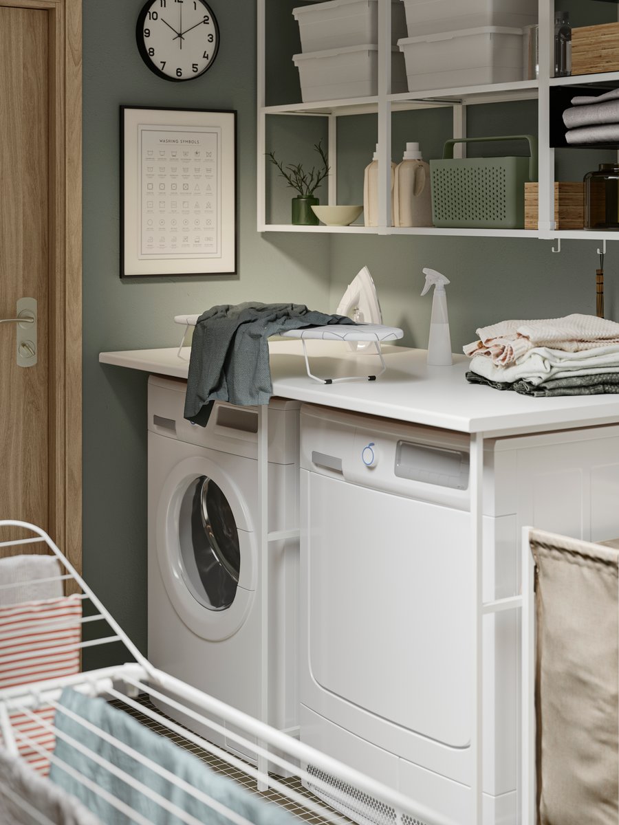 Find simplicity in a serene laundry room - IKEA