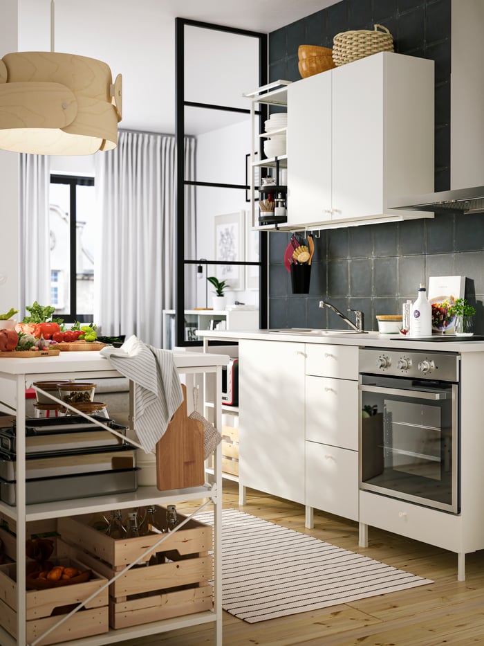 Explore the ENHET Kitchen System with Open-Storage Frames - IKEA UK