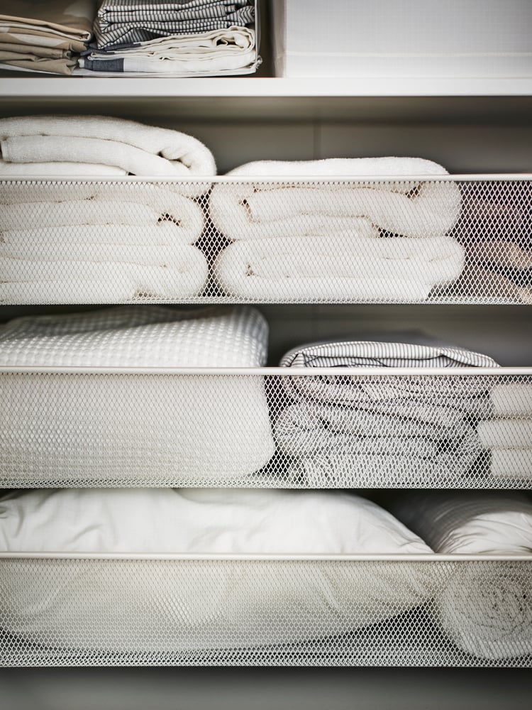 How To Fold A Fitted Sheet & Keep Bedding Organized - IKEA