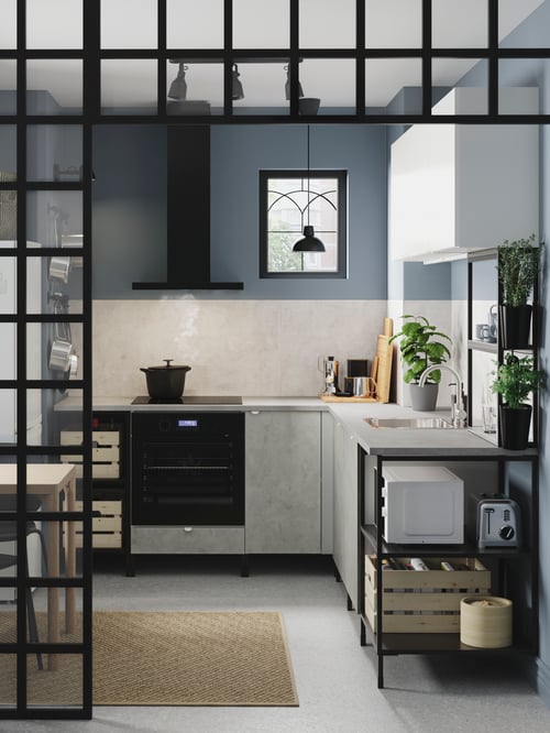 Explore the ENHET Kitchen System with Open-Storage Frames - IKEA