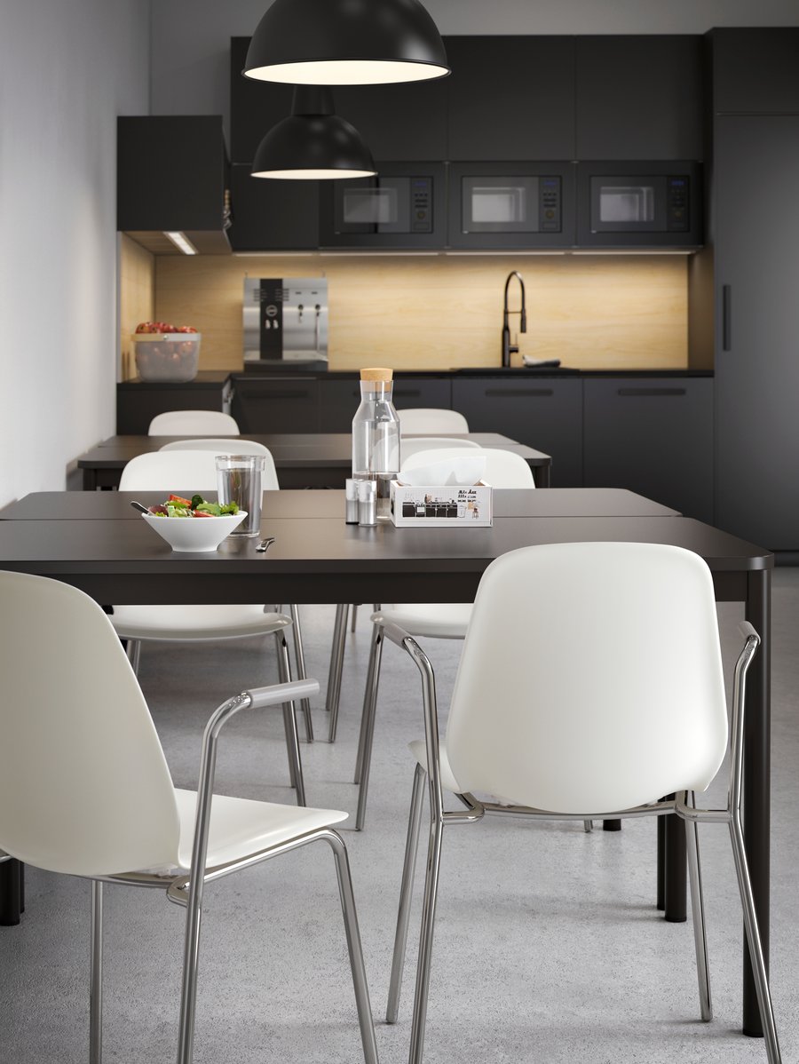 Calm lunchroom with affordable basics - IKEA