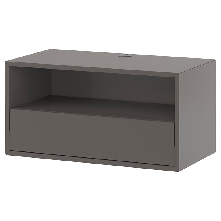 EKET media shelf, dark grey, 70x35x35 cm - IKEA Finland