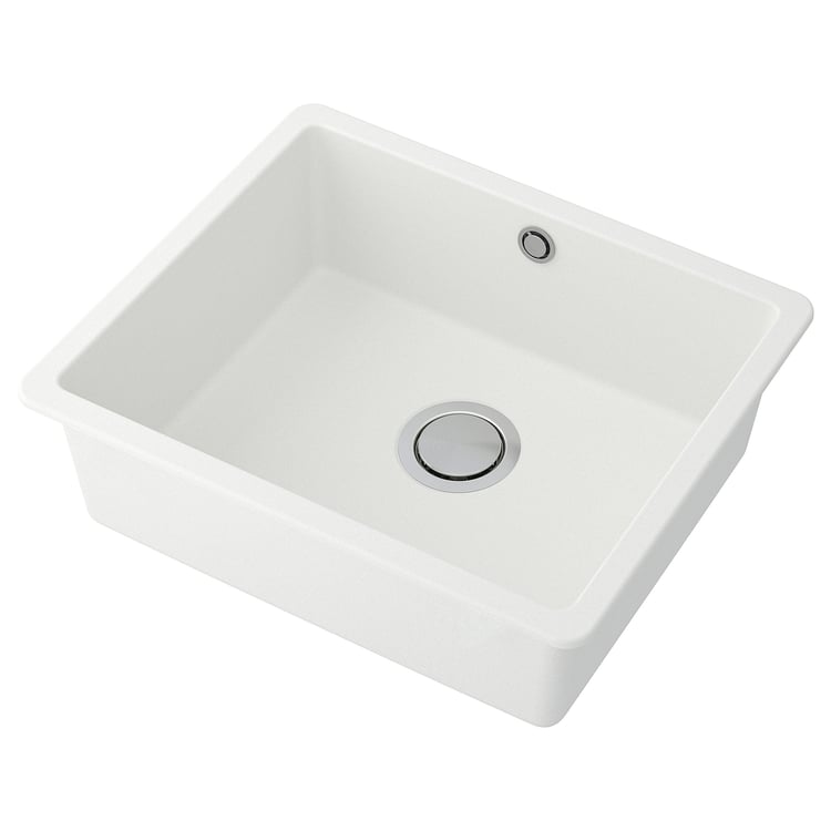 KILSVIKEN inset sink, 1 bowl, white/quartz composite, 56x46 cm - IKEA ...
