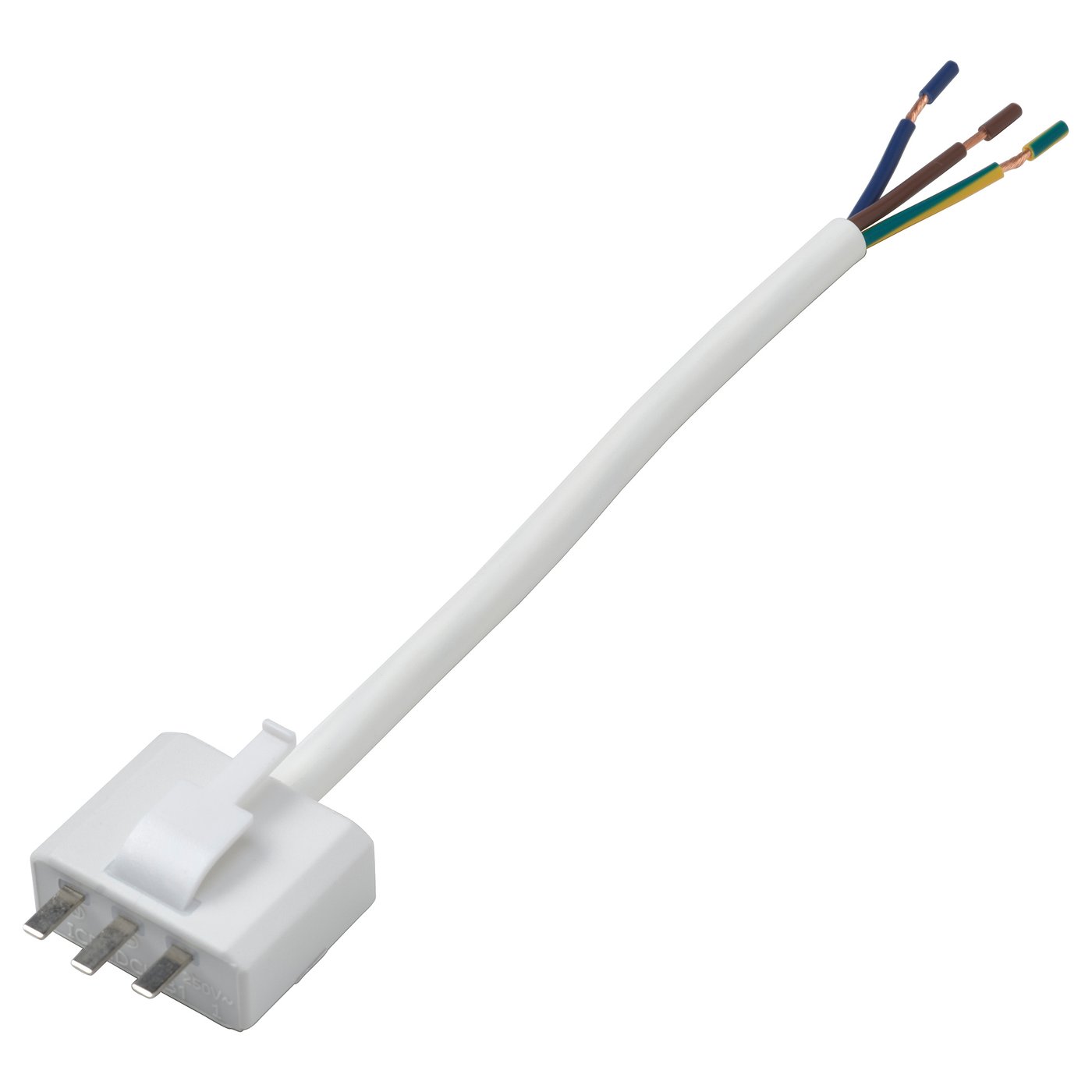 KOPPLA ceiling plug with cord, earthed white - IKEA Finland