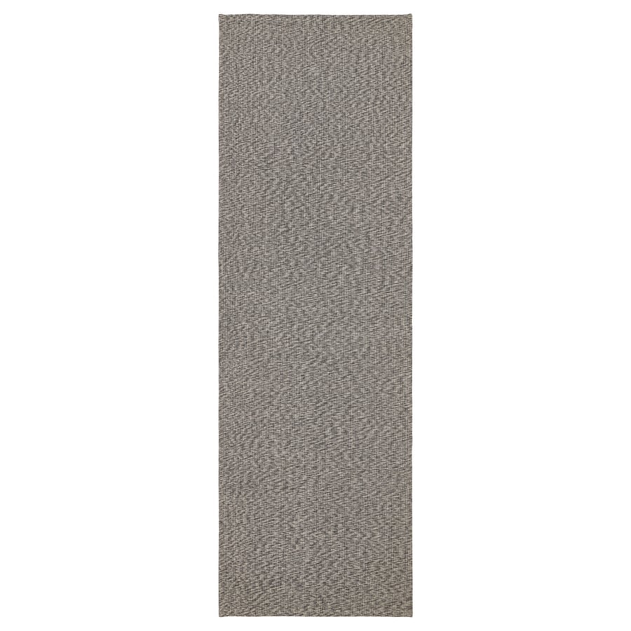 TIPHEDE rug, flatwoven, black/natural, 80x250 cm - IKEA Finland