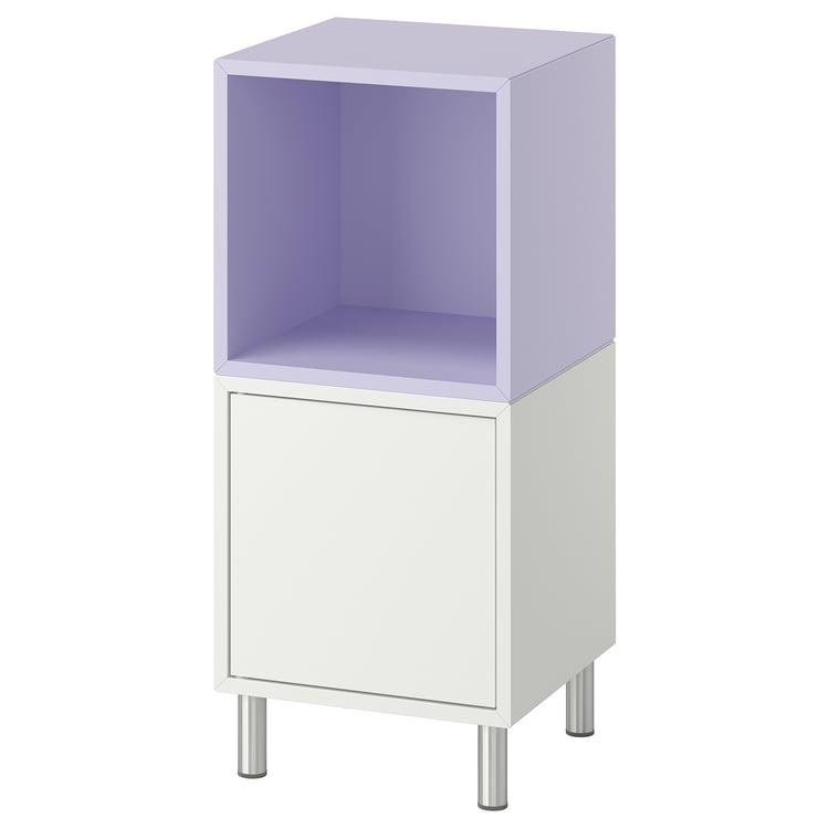 EKET kaappi+jalat, valkoinen/kalpea liila, 35x35x80 cm - IKEA