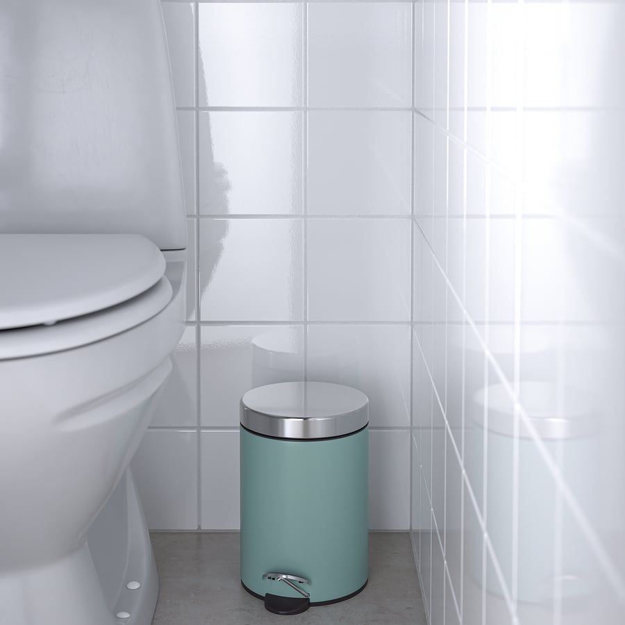 EKOLN roskakori, vaalea harmaanturkoosi, 3 l - IKEA