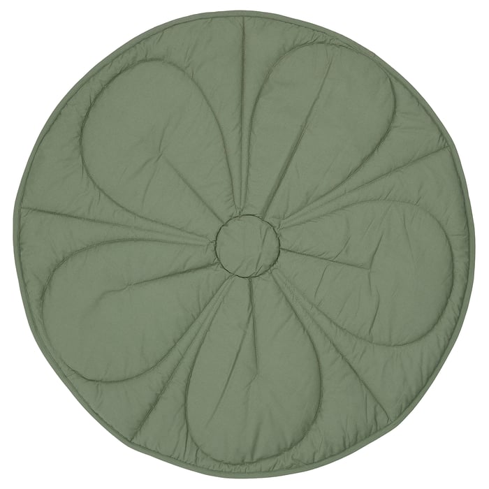 GULDVÄVARE tikattu peitto, vihreä/beige raidallinen, 105 cm - IKEA