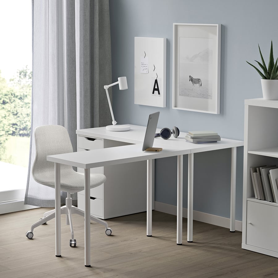 LINNMON pöytälevy, valkoinen, 100x45 cm - IKEA