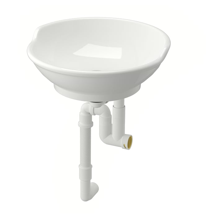 VÄSTERSJÖN pyöreä malja-allas ja vesilukko - IKEA