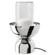ACKJA / MOLNART lampe de table avec ampoule, effet chrome/globe verre gris transparent - IKEA