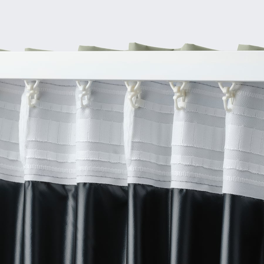 BENGTA rideau occultant, 1 pièce, vert/ruflette, 210x250 cm - IKEA