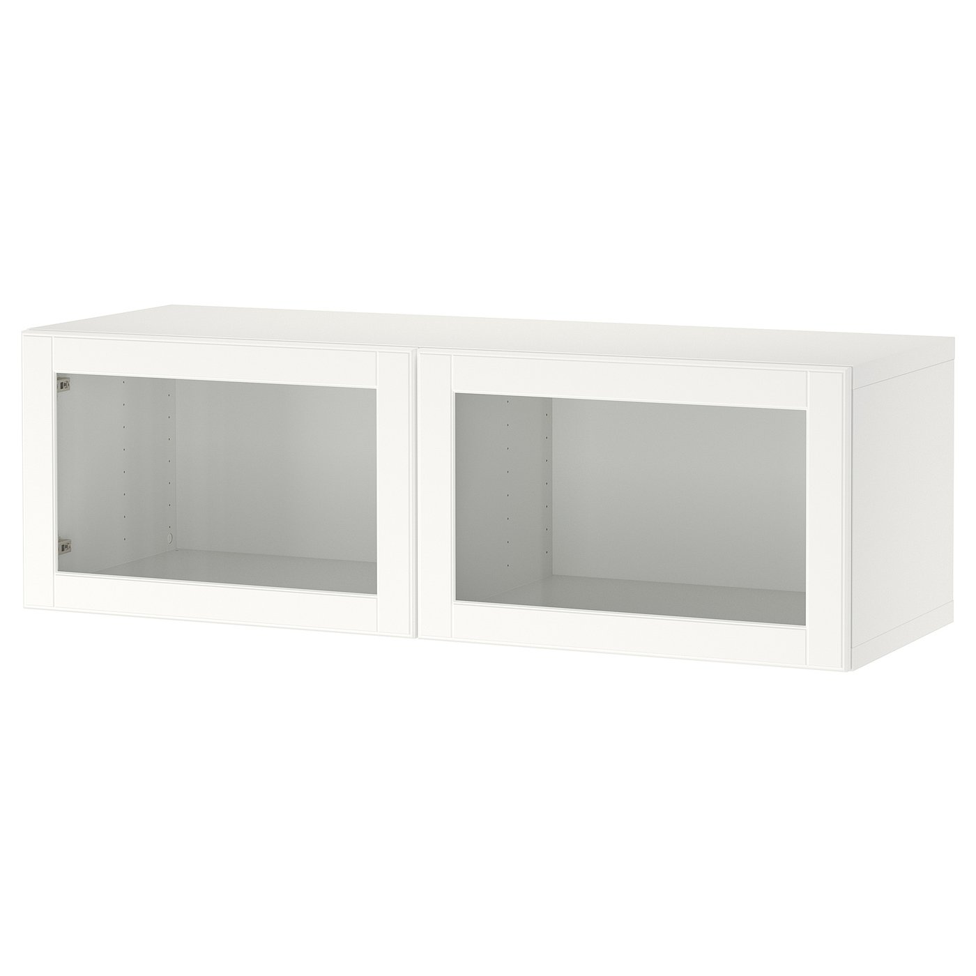 BESTÅ étagère avec portes, blanc/Ostvik blanc, 120x42x38 cm - IKEA