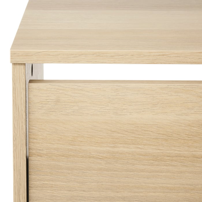 BISSA armoire à chaussures 3 casiers, motif chêne, 49x28x135 cm - IKEA