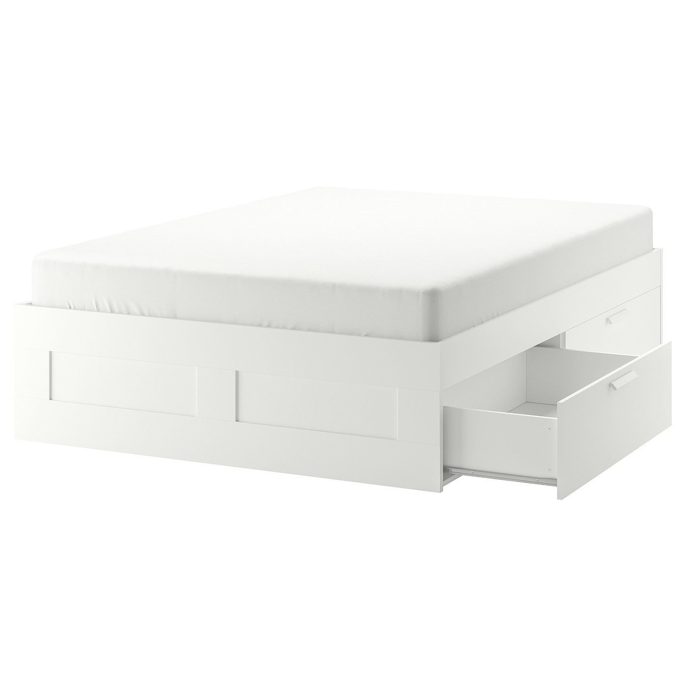 BRIMNES cadre lit avec rangement, blanc/Lillhällan, 180x200 cm - IKEA
