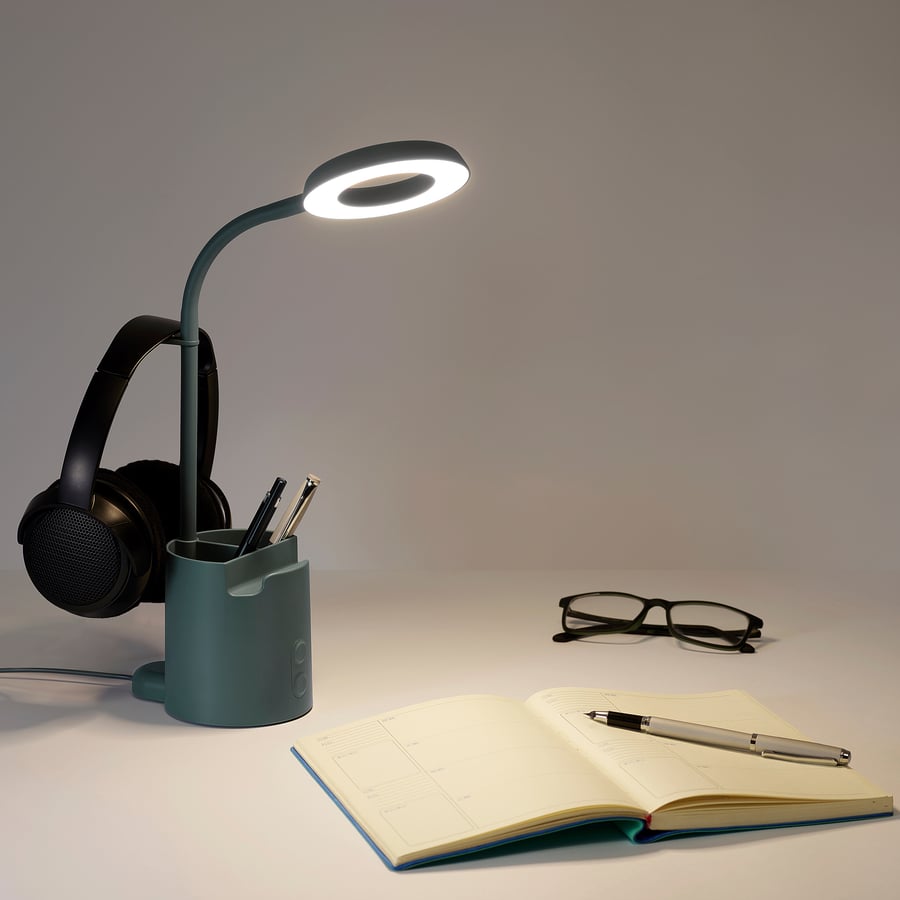 BRUNBÅGE lampe de bureau à LED, avec rangement intensité lumineuse ...