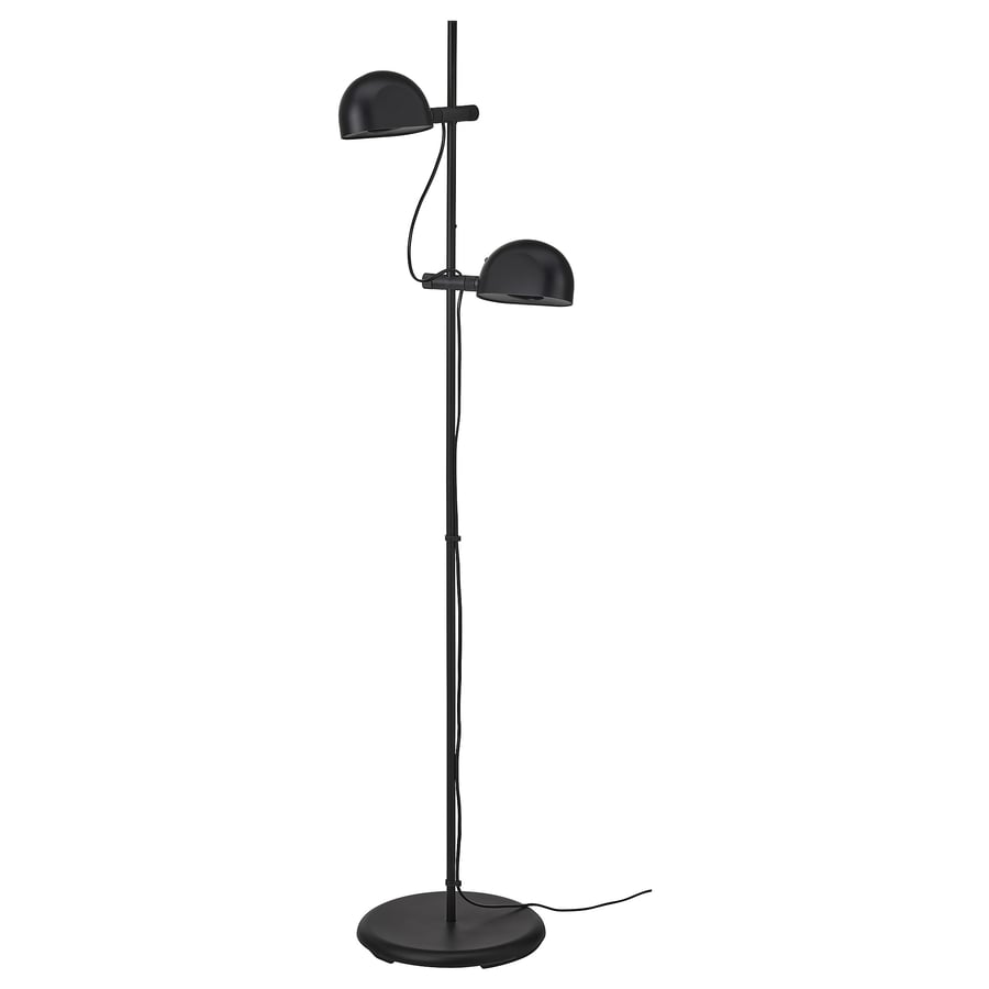 FOLKBÅT lampadaire 2 spots, noir - IKEA