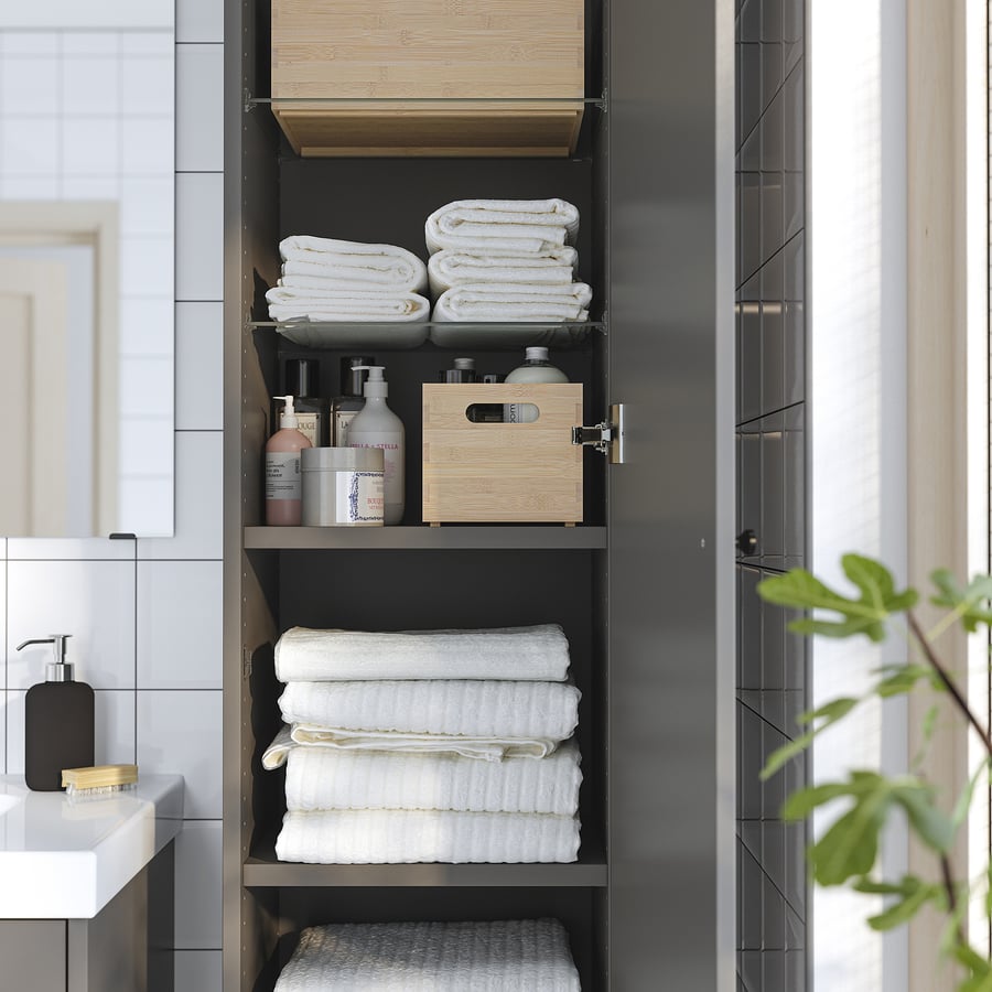 HAVBÄCK colonne avec porte, gris foncé, 40x35x195 cm - IKEA