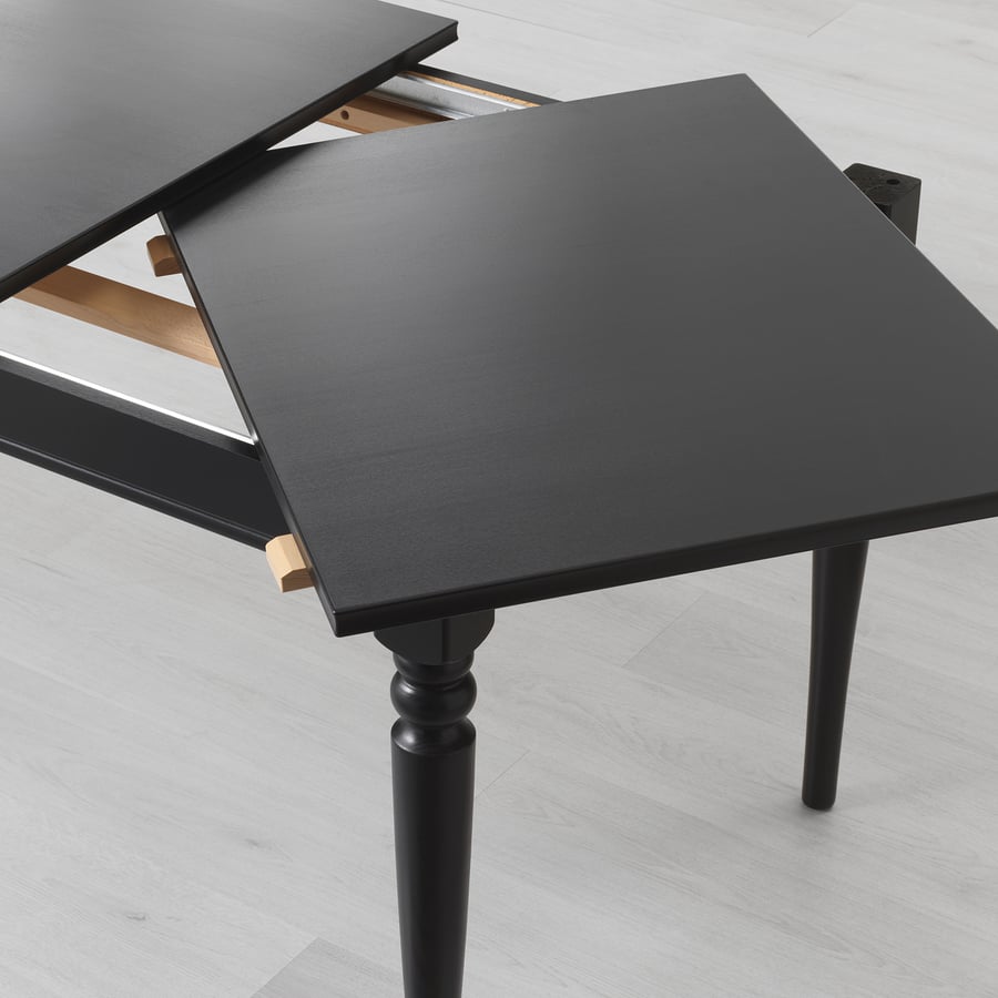 INGATORP table extensible, noir, 155/215x87 cm - IKEA