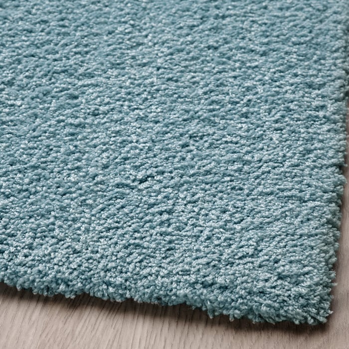 KNARDRUP Tapis, poils ras, bleu clair, 80x150 cm - IKEA