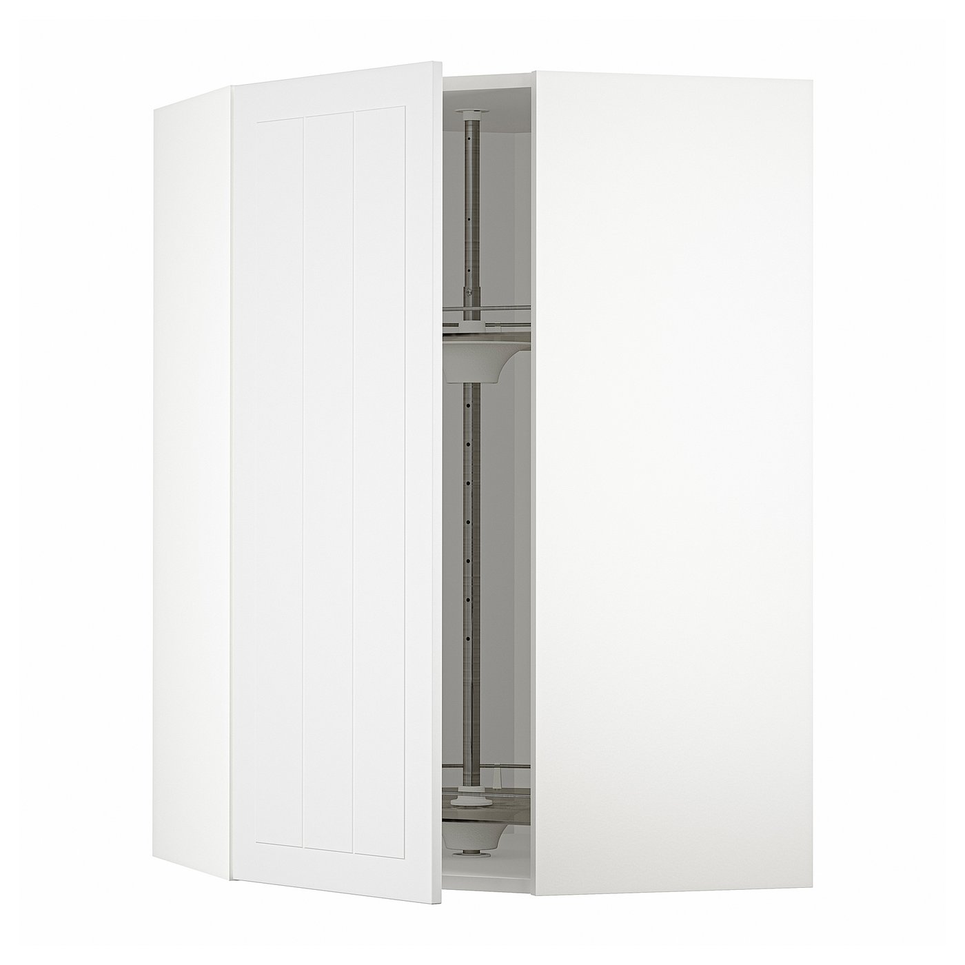 METOD Élément angle mural+rangement pivot, blanc/Stensund blanc, 68x100 ...