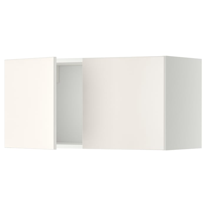 METOD élément mural 2 portes, blanc/Veddinge blanc, 80x40 cm - IKEA