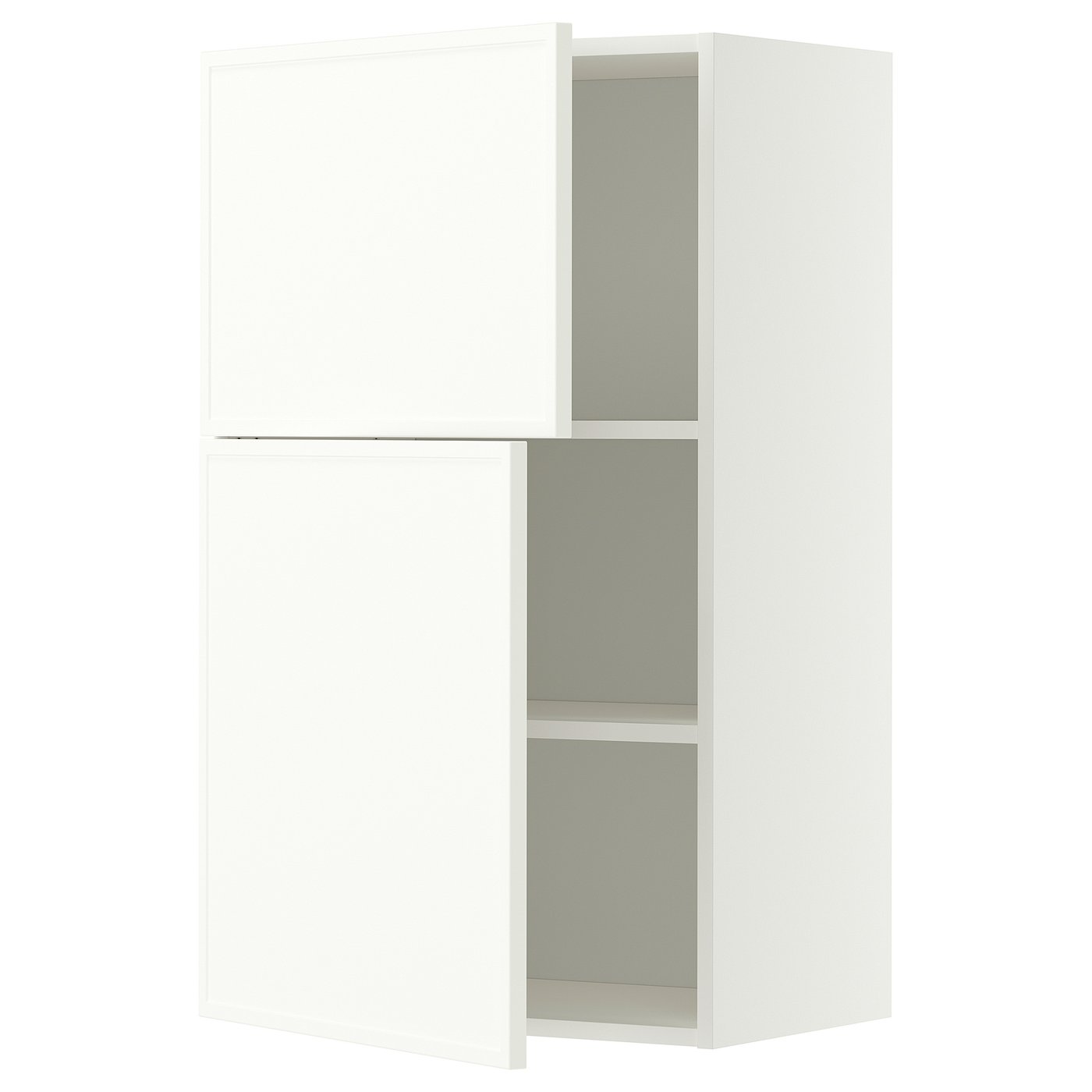 METOD élément mural tablettes/2portes, blanc/Aspudden blanc mat, 60x100 ...