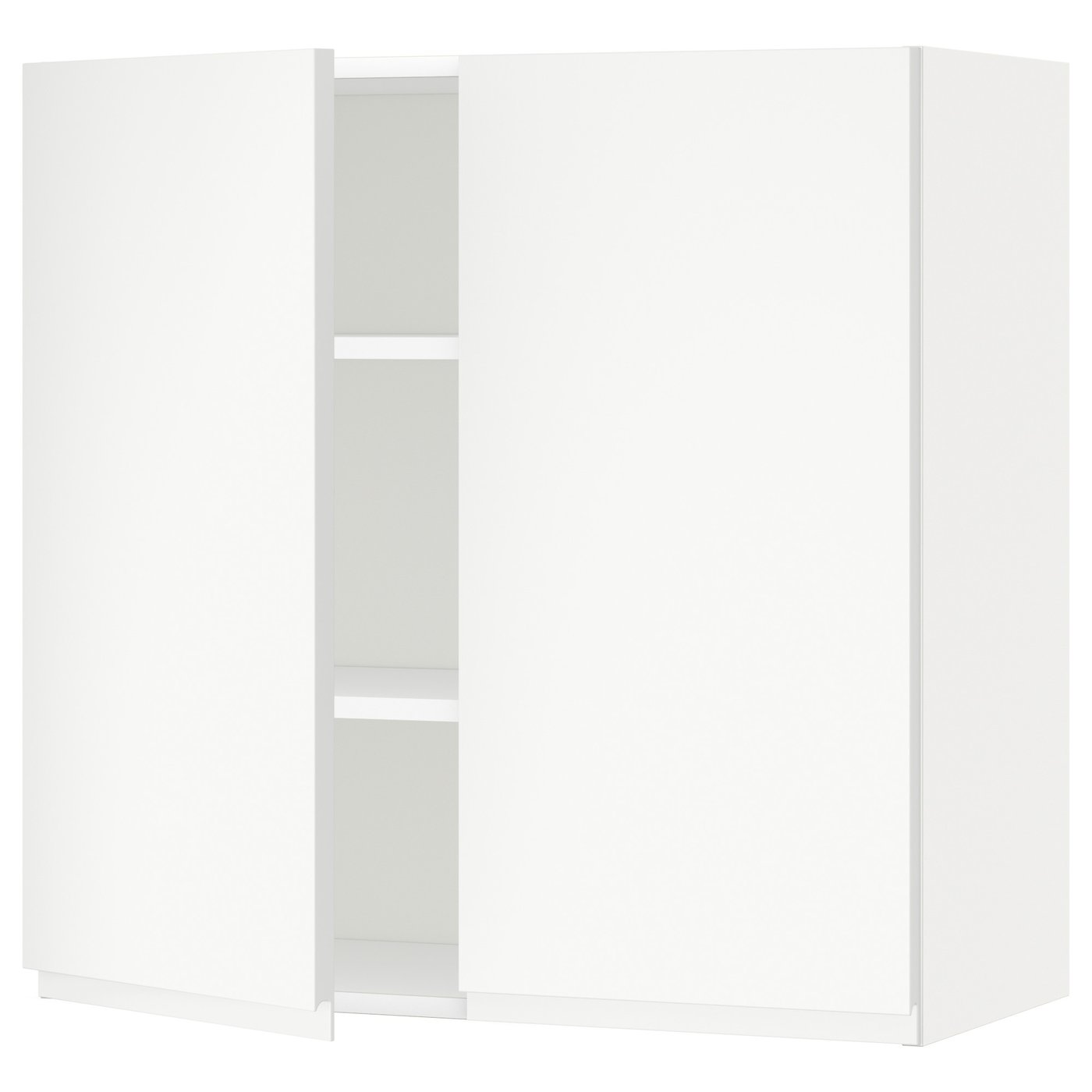 METOD élément mural tablettes/2portes, blanc/Voxtorp blanc mat, 80x80 ...