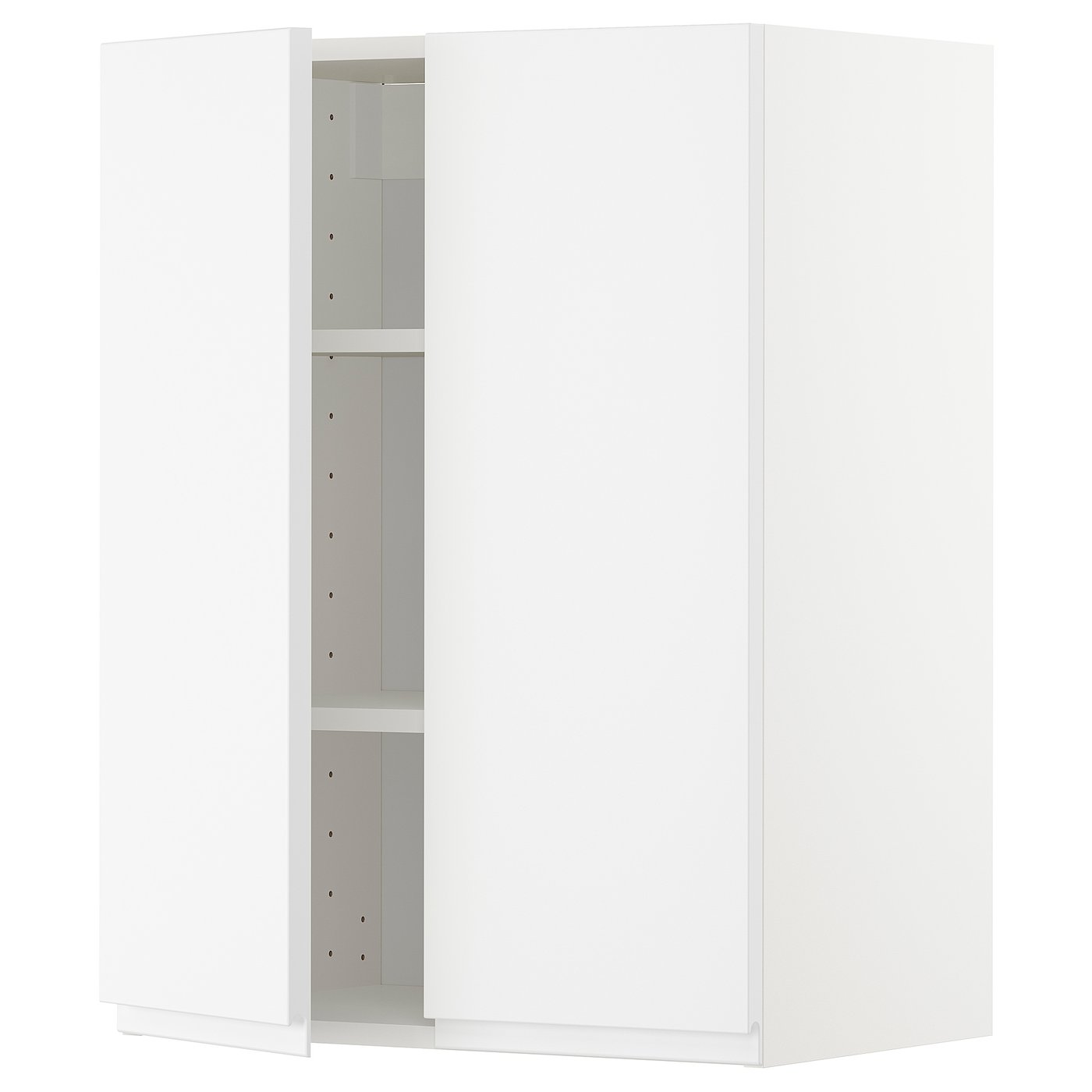 METOD élément mural tablettes/2portes, blanc/Voxtorp blanc mat, 60x80 ...
