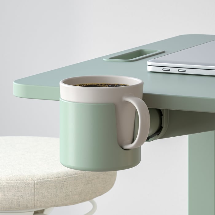 MITTZON table pour PC portable av roulettes, vert, 66x50 cm - IKEA