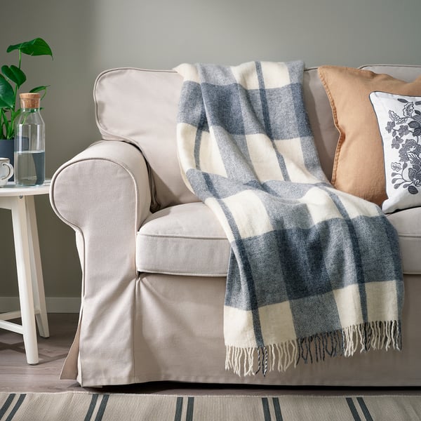 MYRULL plaid, gris clair, 130x170 cm - IKEA