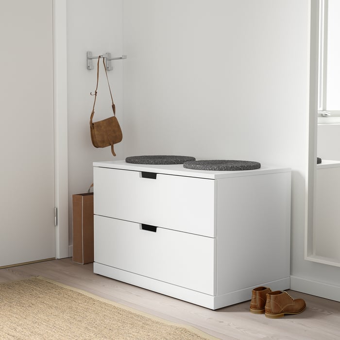 NORDLI commode 2 tiroirs, blanc, 80x54 cm - IKEA