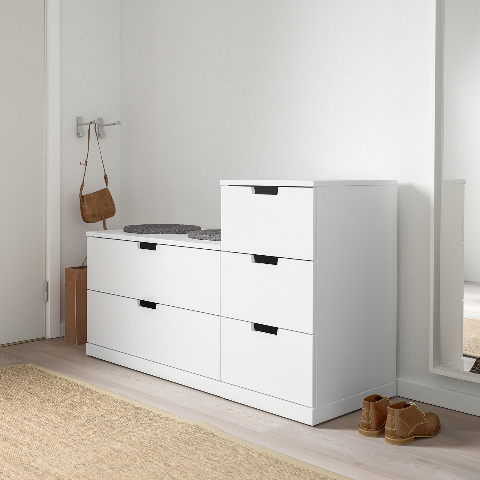 NORDLI Commode 5 tiroirs, blanc, 120x76 cm - IKEA