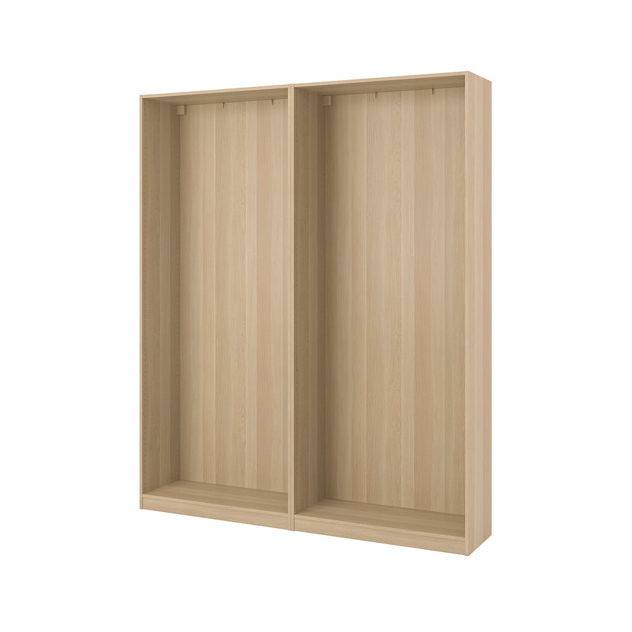 PAX 2 caissons armoire, effet chêne blanchi, 200x35x236 cm - IKEA