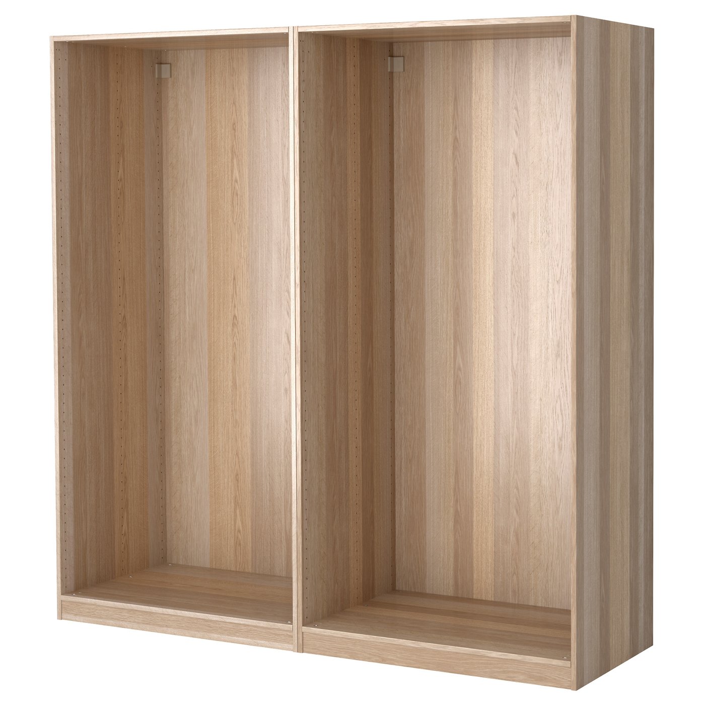 PAX 2 caissons armoire, plaqué chêne blanchi, 200x58x201 cm - IKEA