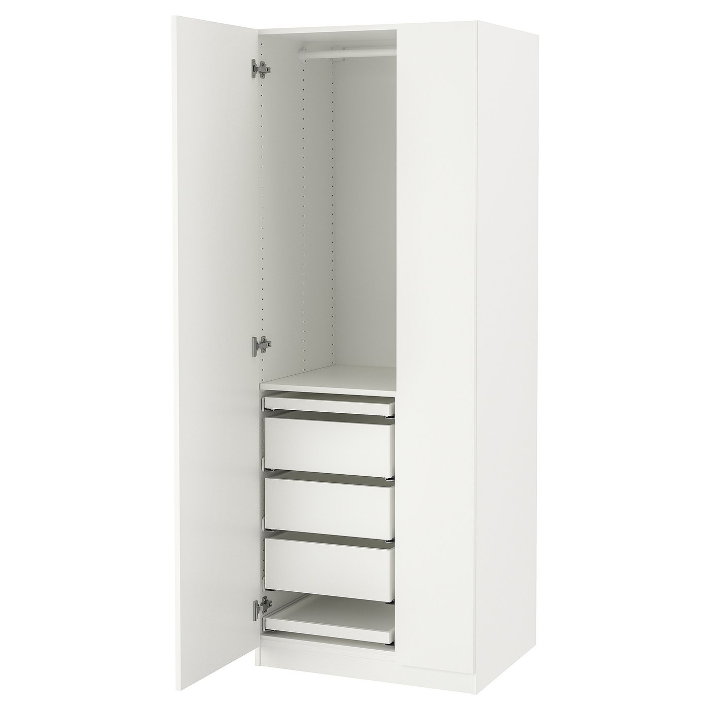 PAX / FORSAND combinaison armoire, blanc/blanc, 75x60x201 cm - IKEA