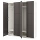 PAX / MERÅKER armoire-penderie, blanc/gris foncé, 200x60x236 cm - IKEA