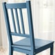 PINNTORP table et 4 chaises, teinté brun clair teinté bleu/teinté bleu ...