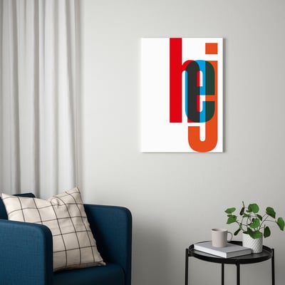 PJÄTTERYD Tableau, hej, 50x70 cm - IKEA