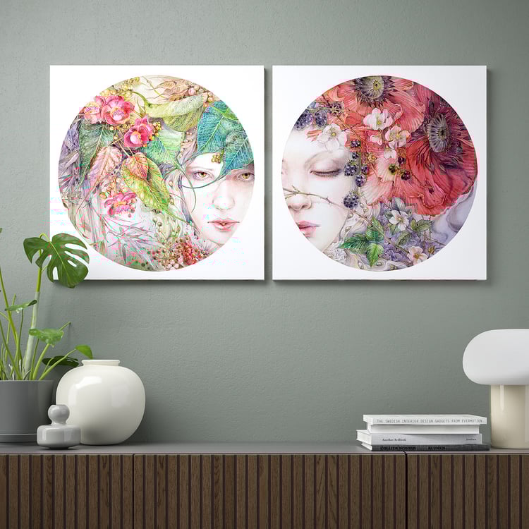 PJÄTTERYD tableau, visages, 56x56 cm - IKEA