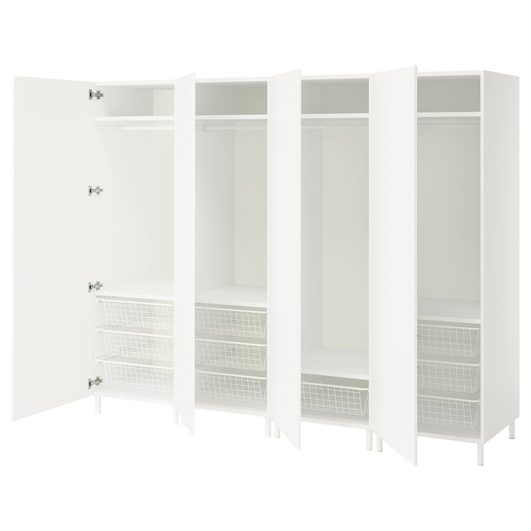PLATSA combinaison armoire, blanc/Fonnes blanc, 240x57x191 cm - IKEA