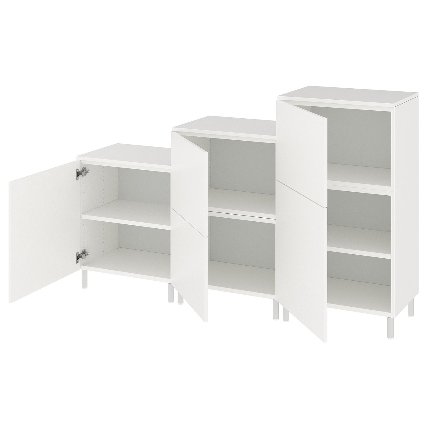 PLATSA meuble de rangement, blanc/Fonnes blanc, 180x42x113 cm - IKEA