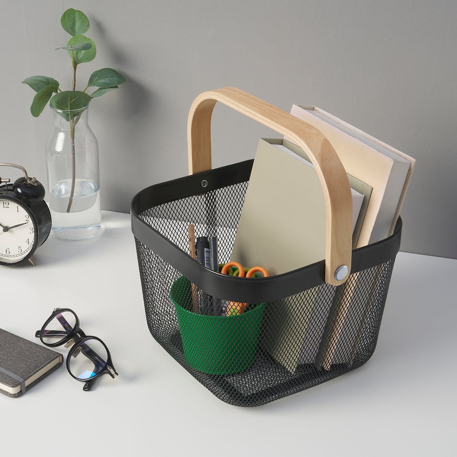 RISATORP panier, gris foncé, 25x26x18 cm - IKEA