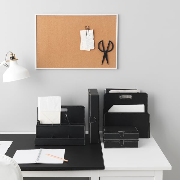 RISSLA Sous-main, noir, matériau durable - IKEA
