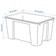 SAMLA boîte, transparent, 78x56x43 cm/130 l - IKEA