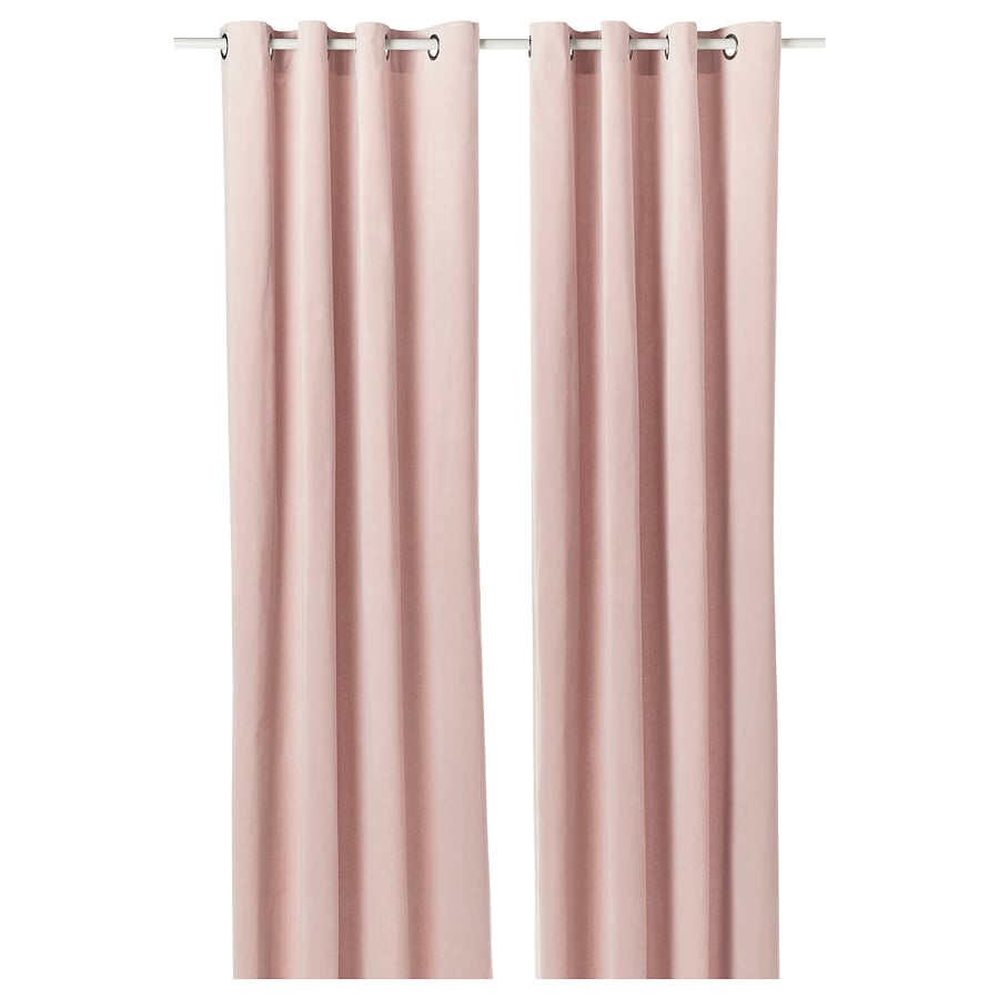 SANELA rideaux, 2 pièces, rose pâle/avec oeillets, 140x250 cm - IKEA