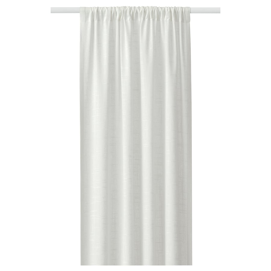 SILVERLÖNN rideau voilage, 1pc, blanc/avec ourlet pour tringle, 60x120 ...