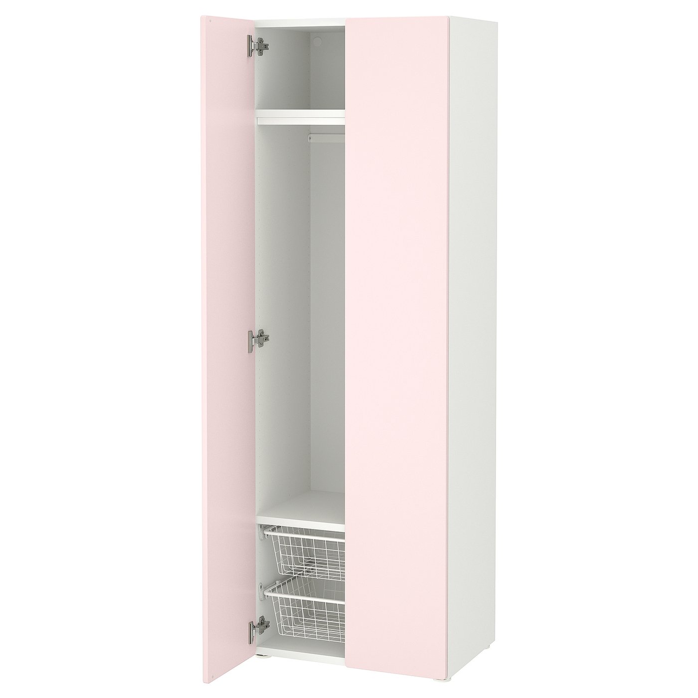 SMÅSTAD armoire-penderie, blanc/rose pâle, 60x42x181 cm - IKEA