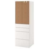 SMÅSTAD / PLATSA Armoire-penderie, blanc blanc/avec 4 tiroirs, 60x57x181 cm - IKEA